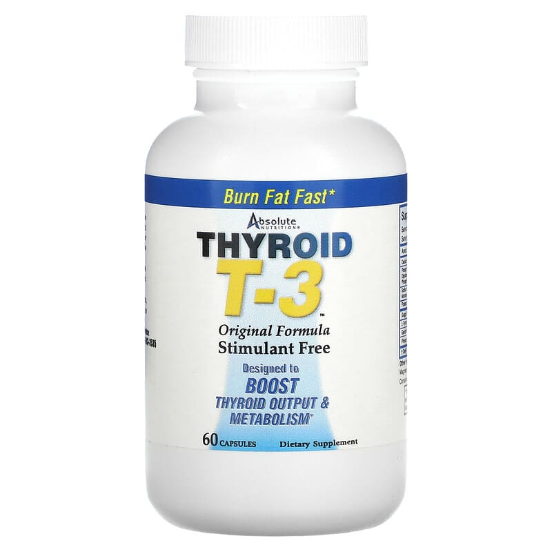 Absolute Nutrition Thyroid T-3 Original Formula 60 Capsules | Khoe24